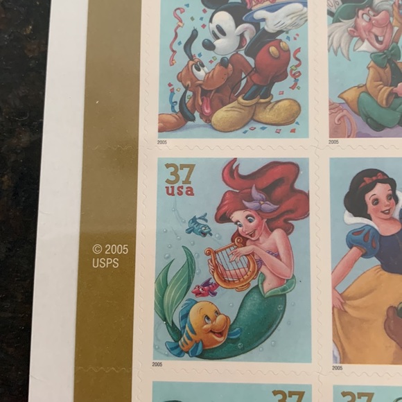 Disney | Other | Usps Disney Stamps Mickey Little Mermaid Snow White ...